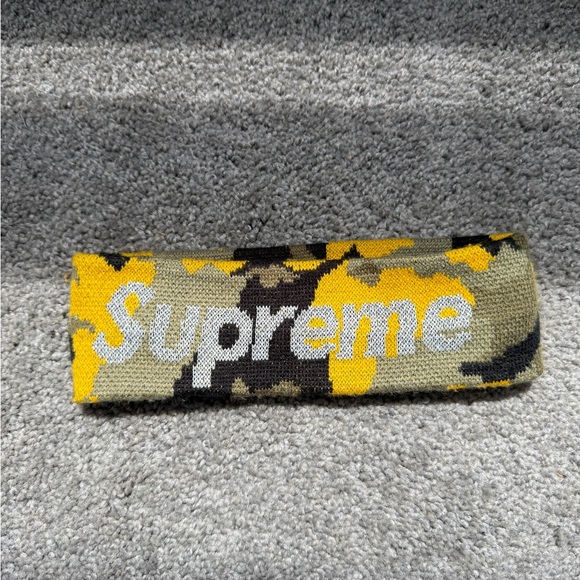 Supreme | Accessories | Supreme Yellow And Black Camo Headband | Poshmark